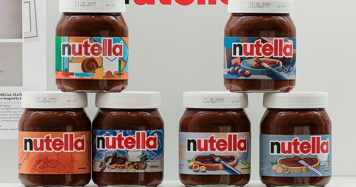Tusentals unika etiketter för Nutella med hjälp av AI-design